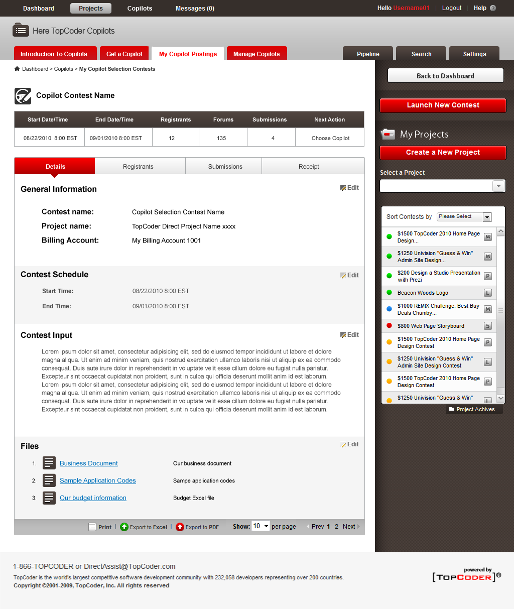 TopCoder Sample Project